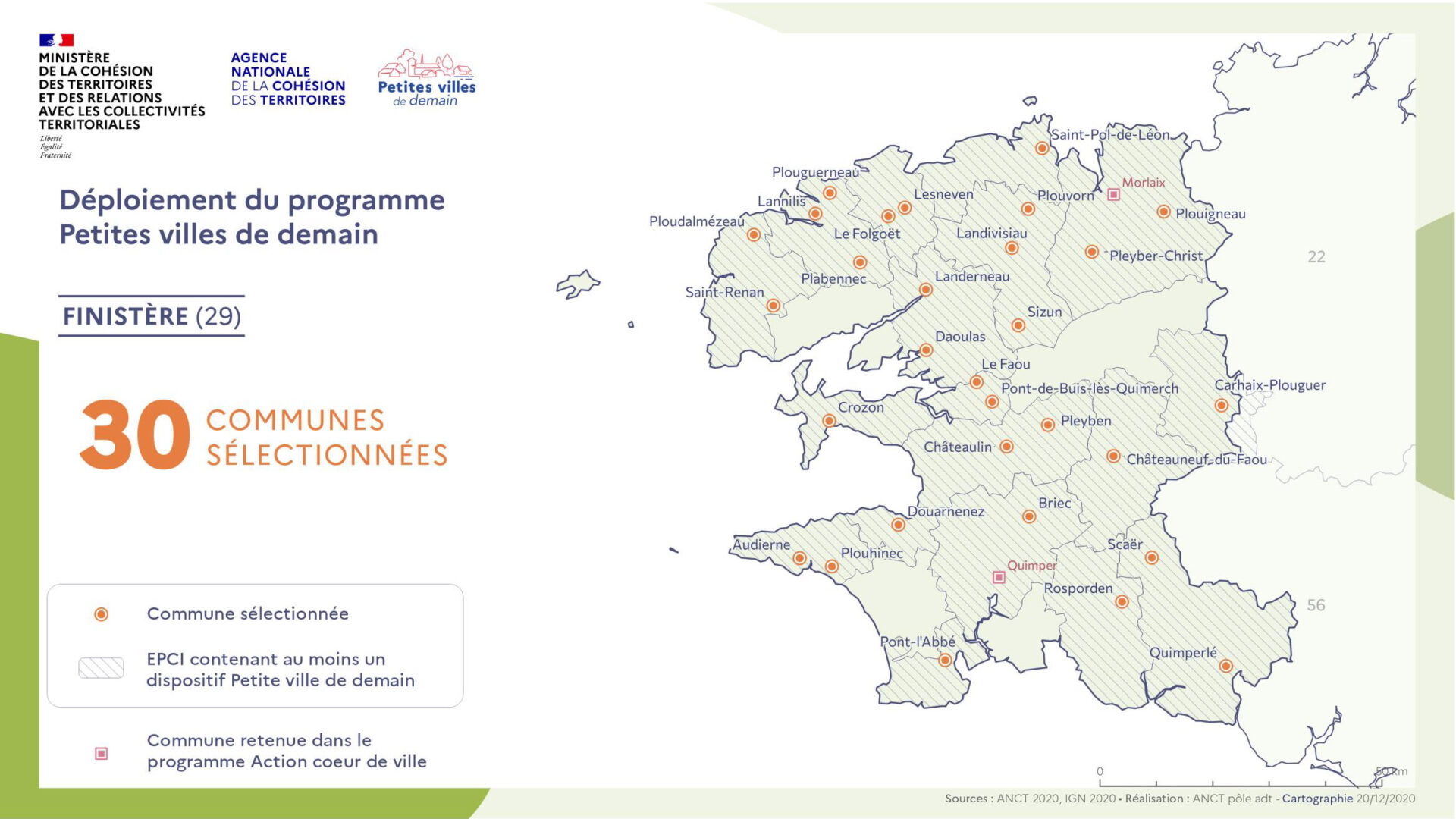Petites Villes de Demain : 30 communes sélectionnées dans le Finistère ...